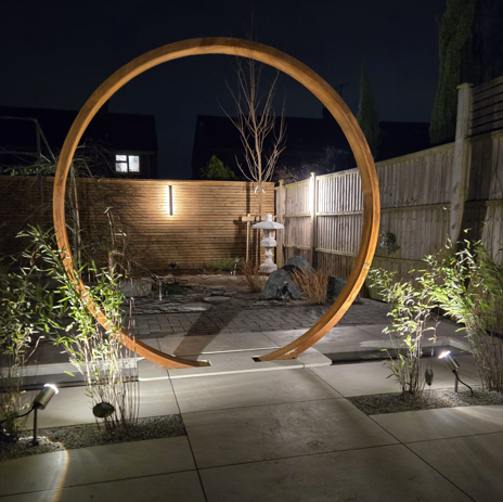 Corten Steel Moongate | 2.2m Garden Arch | Handmade in Britain ...
