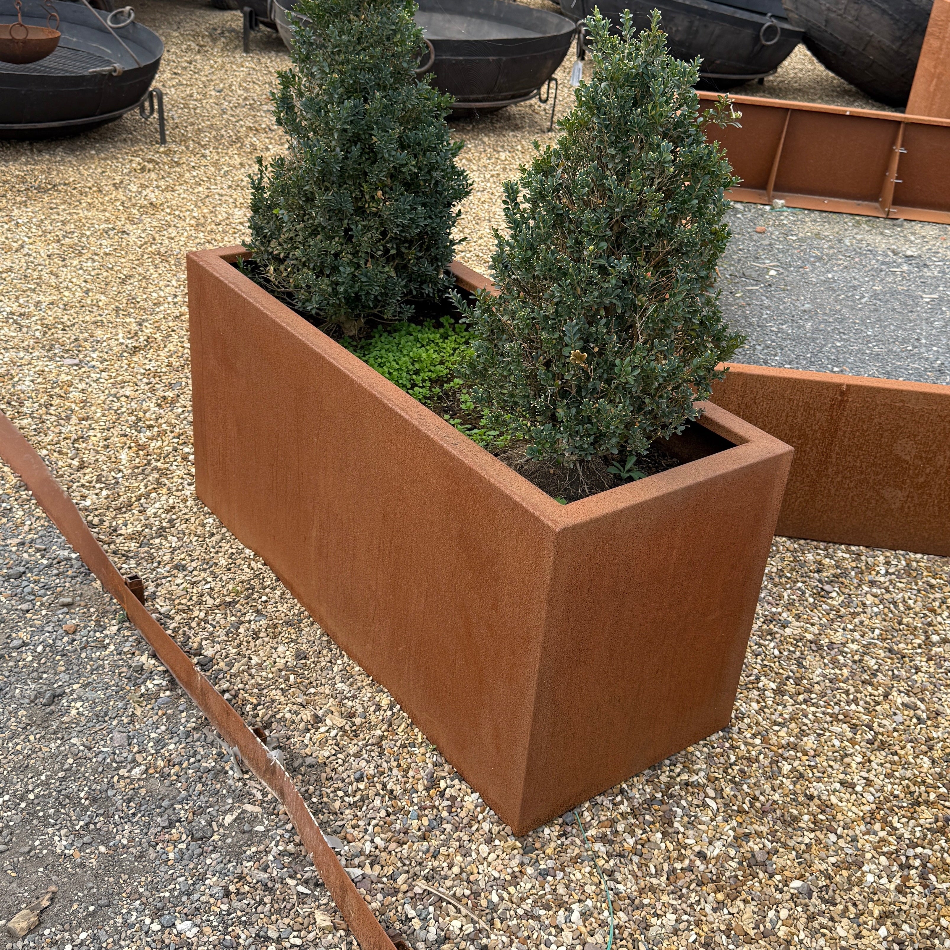 Corten Steel Trough Planters – Edensteel.co.uk